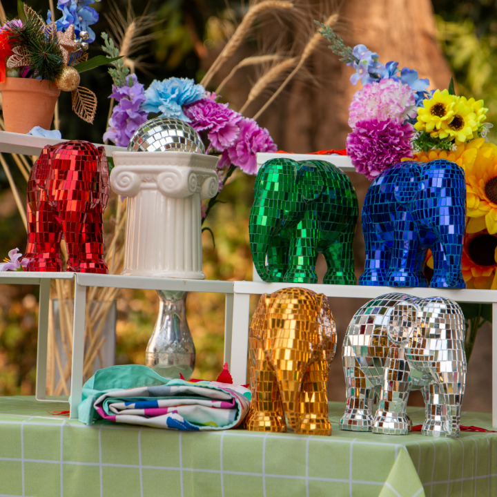 Elephant Parade Disco Disco Elephant Statue งานทำมือรูปปั้นช้างสีสัน ...