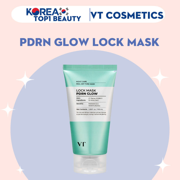 VT PDRN Glow Lock Mask 100ml PDRN Peel Off Sleeping Mask, Strengthens ...