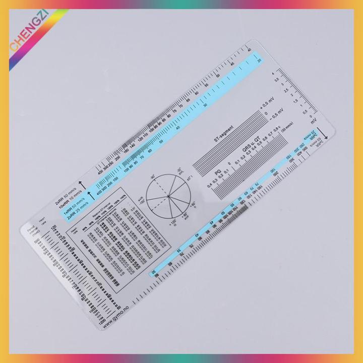 CHENGZI ECG Ruler ECG Student Pocket Reference Guide Electrocardiogram ...
