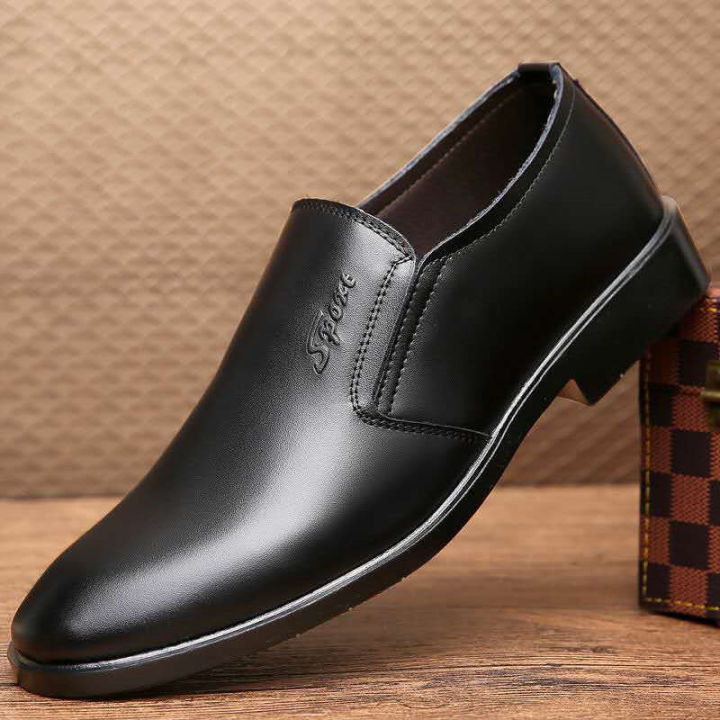 Fashion Men's Casual Shoes Soft Leather Black Color Men Business Office ...