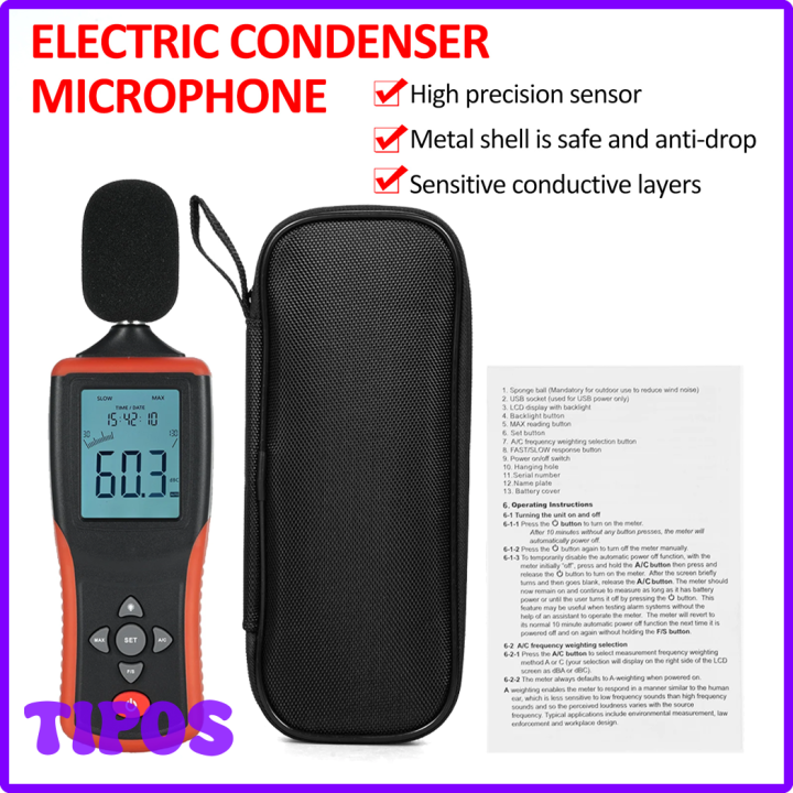 Decibel Meter Digital Sound Level Meter Spl Meter Decibel X:dB Sound ...