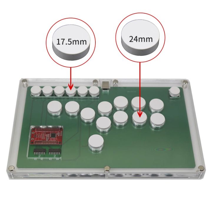Full Set All Buttons Cap Hitbox Style Arcade Game Console Joystick ...