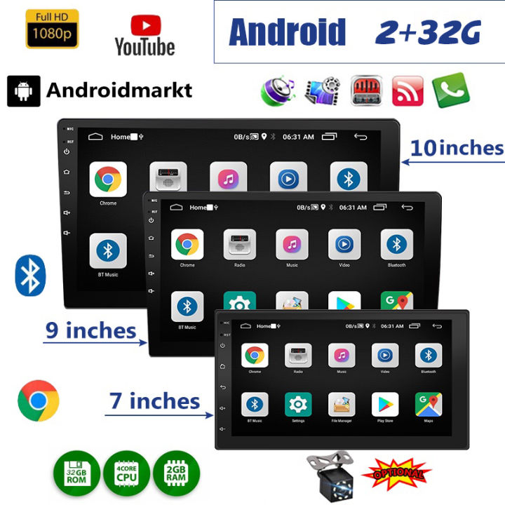 Gearelec 7 9 10 Inch Android Car Stereo Receivers With Gps Wifi Head