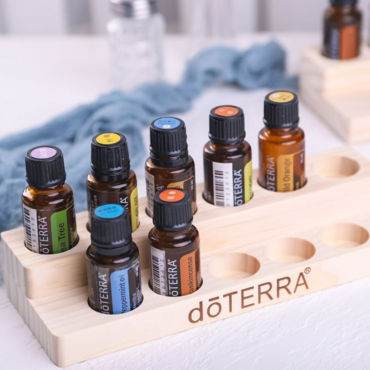 DoTERRA Essential Oil Double display wooden stand | Lazada