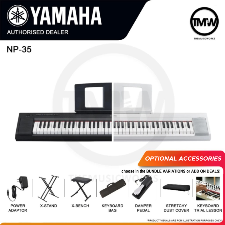 Yamaha NP35 Digital Keyboard 76 Keys Beginner Portable Piano GST Soft ...