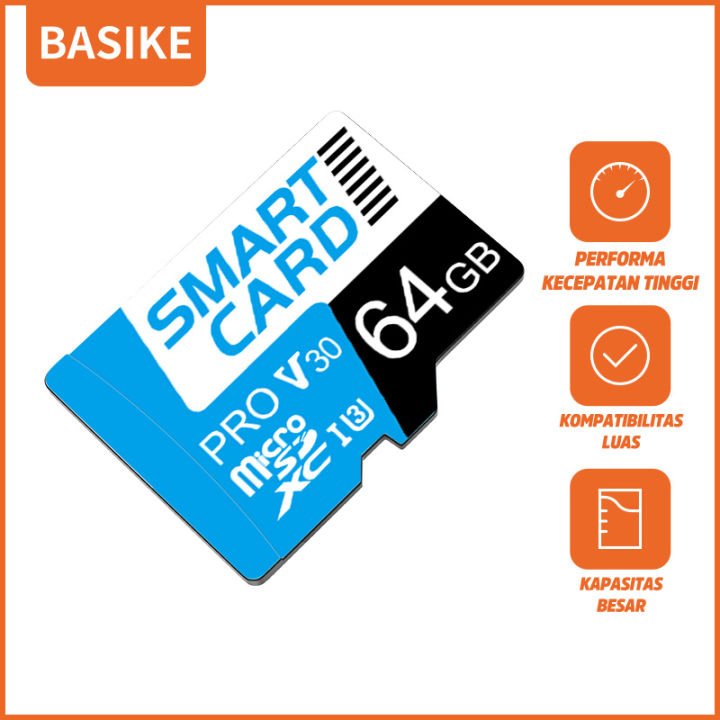 BASIKE Ultra 140MBps microSD Card 64GB Class 10 Kartu Memori Micro SD ...