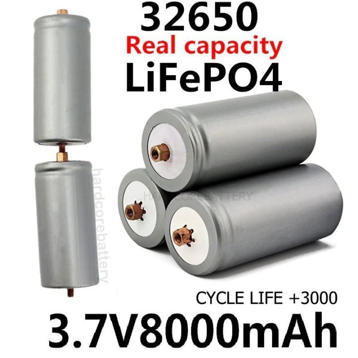 Rechargeable battery lifepo4 LFP 32650 8000mAh 3.2V Lithium Iron ...