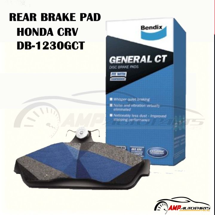 Bendix DB 1230GCT Rear Brakepads for Honda Accord/CR-V/Odyssey 2002-2003 /Civic/Honda Jazz 2004 ...