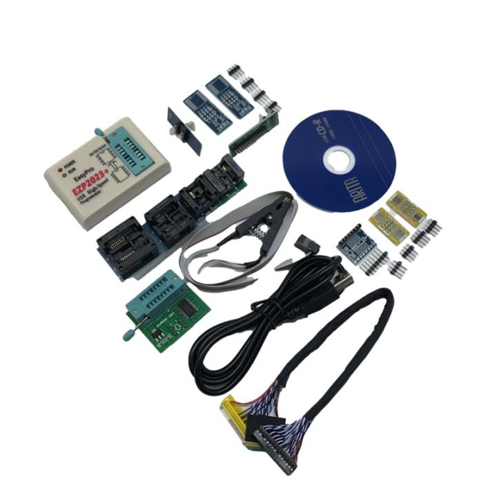 EZP2023 USB SPI Programmer Full Set + 12 Adapter Support 24 25 93 95 ...