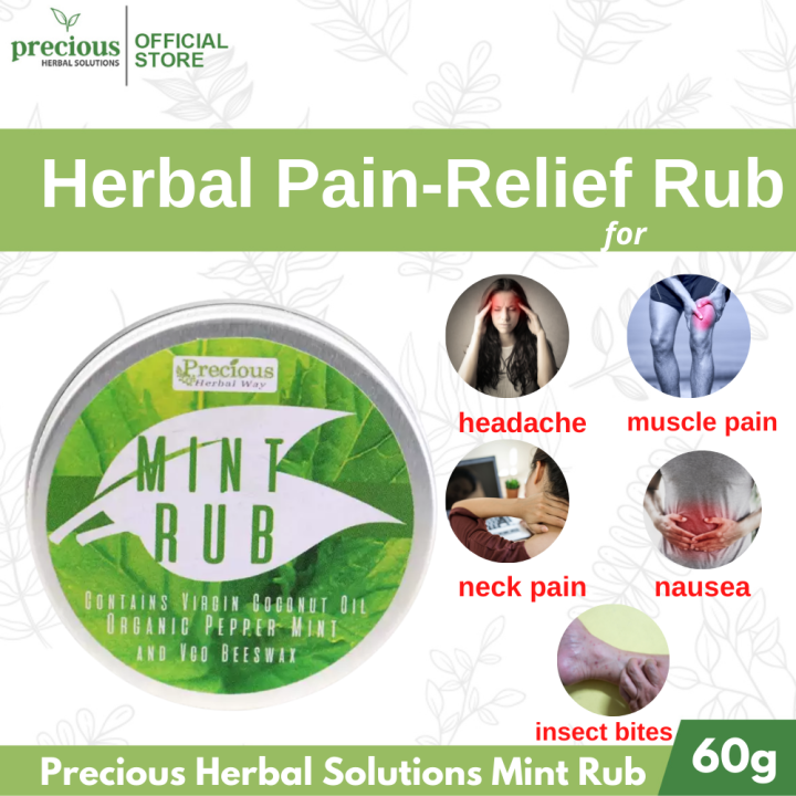 Precious Herbal Peppermint Mint Rub Balm Muscle Sores Colds Cough Rub ...