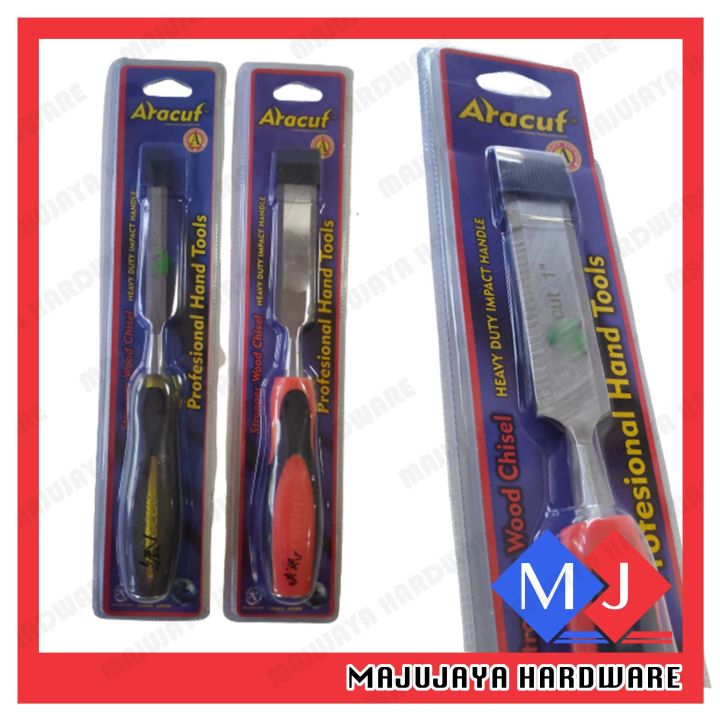 ARACUT Wood Chisel All Purpose Chisel Pahat Kayu Heavy Duty Premium Chisel Soft Grip Handle ...