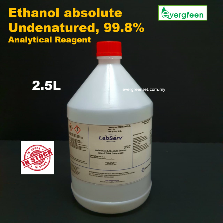 Ethanol Absolute undenatured, 99.8% Analytical Reagent 2.5L | Lazada