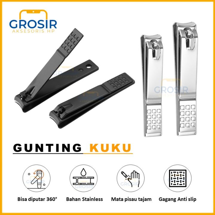 Gunting Kuku Stainless Steel Alat Potong Kuku Tajam Anti Slip catutan ...