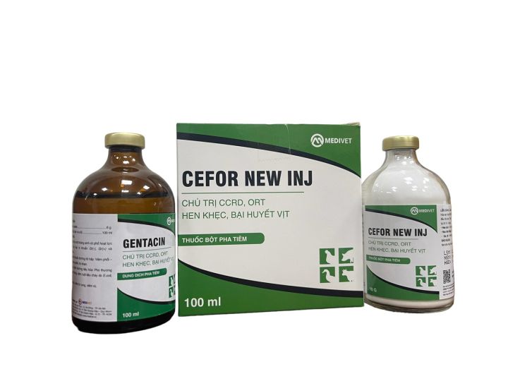CEFOR NEW INJ Cặp pha 100ml CefoGen CCRD, ORT, Hen khẹc, bại huyết ...