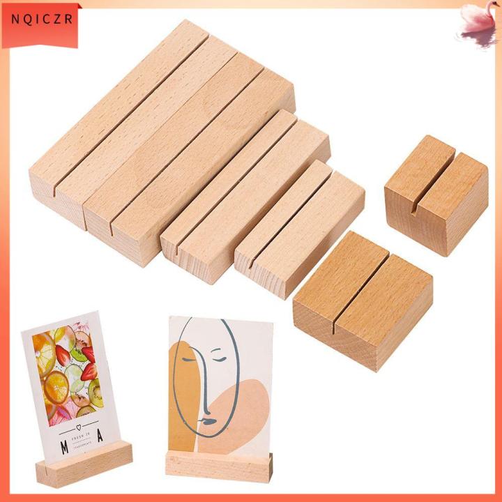 NQICZR Wood Wedding Supplies Crafts Paper Clamp Picture Cards Display ...