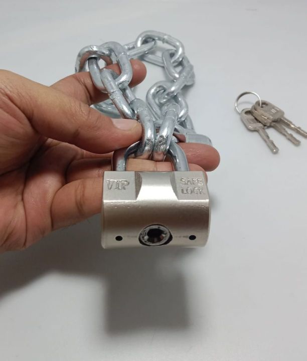 Paket Hemat !! 2 Meter Rantai Ukuran 6mm + Gembok Anti Maling 40mm ...