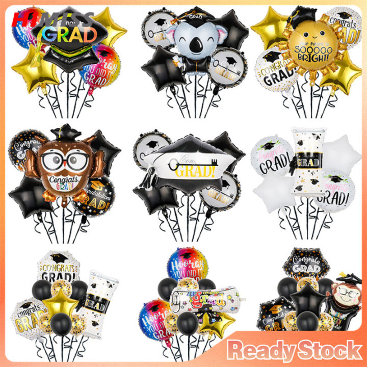 HIMISS Congrats Grad Balloon Cartoon Graduation Ceremony Aluminum Film ...