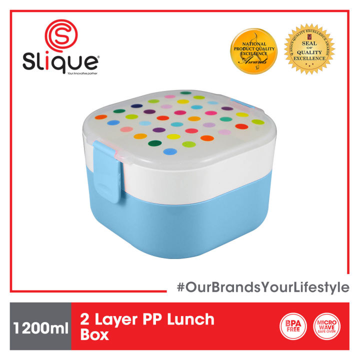SLIQUE Premium Lunch Box for Adult & Kids, Bento Box, School Lunch Box ...