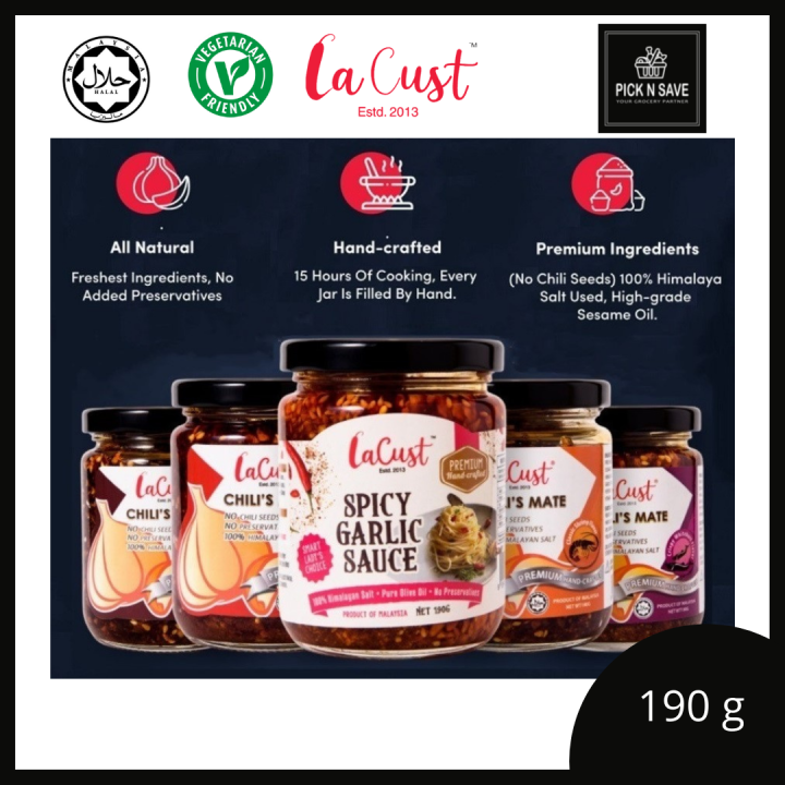 La Cust Chili's Mate Sambal Crispy Halal Original Garlic/ Spicy Crispy ...