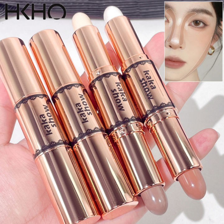 HKHO แท่งไฮไลท์สองหัวเรืองแสงคอนทัวร์บรอนเซอร์ผิวครีมปรับสีผิวแต่งหน้า ...