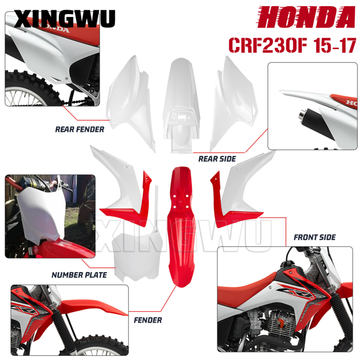 Dirt Bike ABS Plastic Fender Fairing Body Work Kit Set For Honda CRF230 ...