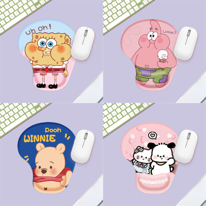 NicEseed Cartoon Silicone Mouse Pad Wth Wrist Support Protector ...