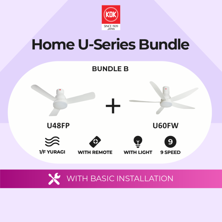 KDK Home U-series Bundle B (U60FW+ U48FP) Promotion with Standard ...
