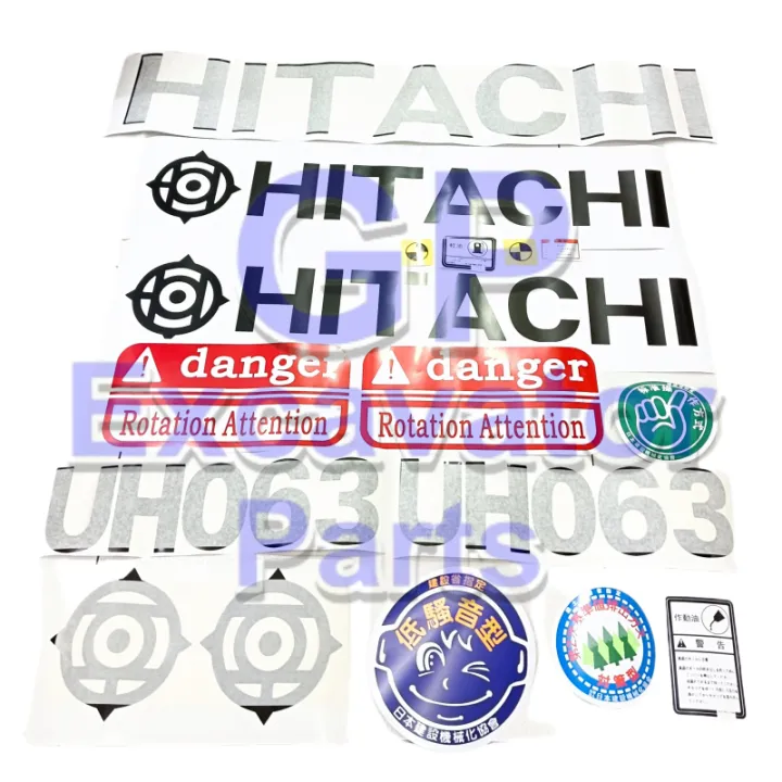 UH063 HITACHI HYDRAULIC EXCAVATOR STICKER SET | Lazada