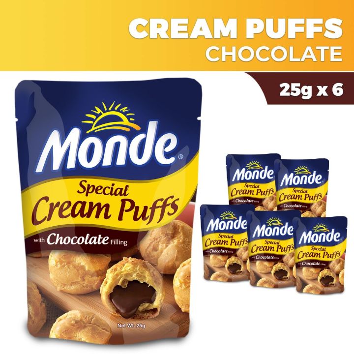 Monde Special Cream Puffs Chocolate 25gx6 | Lazada PH