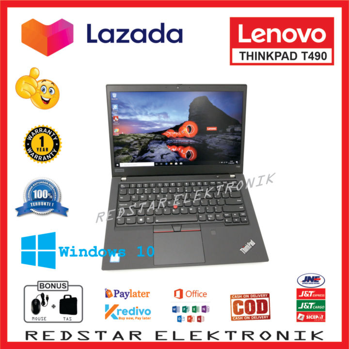 LAPTOP LENOVO T490 I5 GEN 8TH TOUCHSCREEN RAM 16GB/ 1TB SSD FREE TAS ...