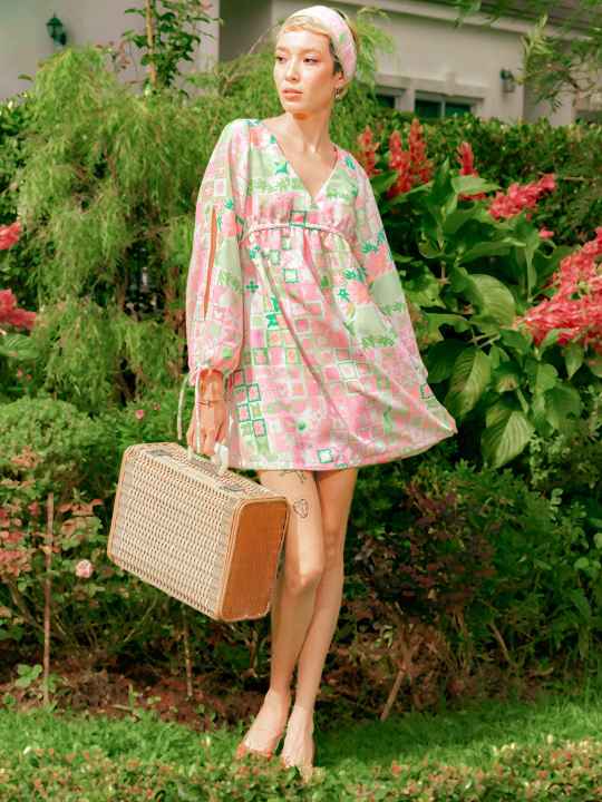 Weerin Four O'clock Dress เดรสสั้น เดรสแขนยาว มินิเดรส เดรสน่ารัก ...