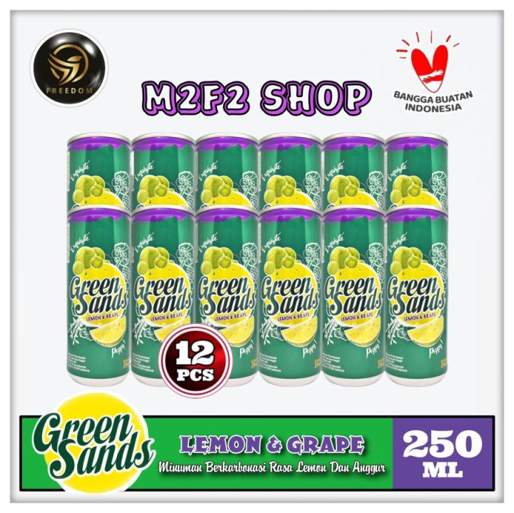Green Sands Lemon Grape Minuman Bersoda Kaleng | Can - 250 ml (Kemasan ...