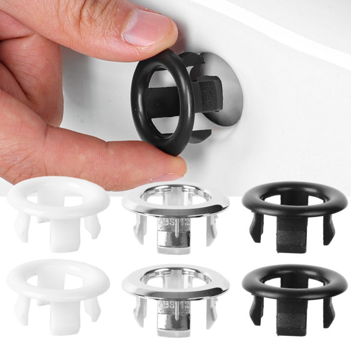 Bathroom Kitchen Basin Trim Bath Sink Hole Round Overflow Drain Cap ...