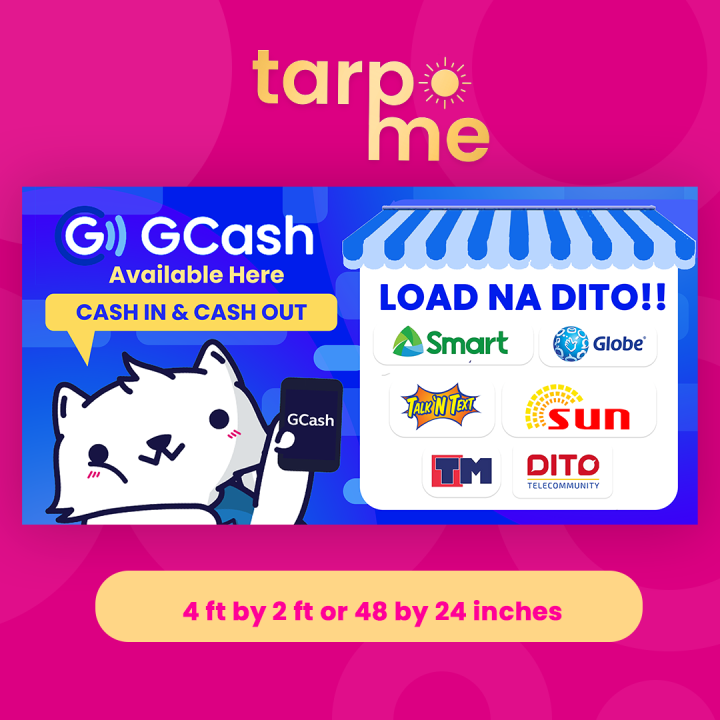 Gcash and Load Tarpaulin Print | Lazada PH