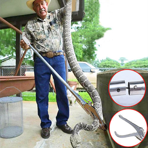 1.2m 1.5m Folding Reptile Snake Clamp Handle Tong Catcher Stick Snake ...