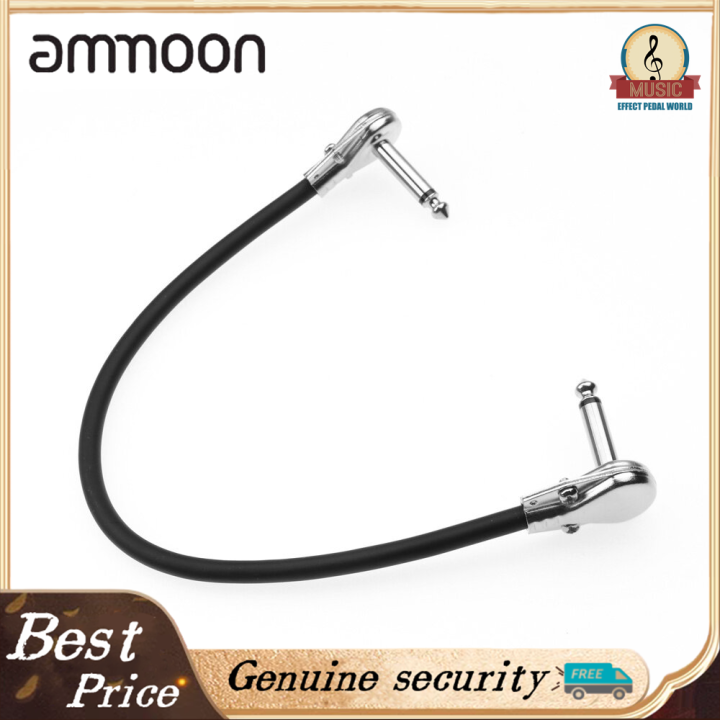 Guitar Effect Pedal Cable Wire Flat Patch Cable Cord 6.35mm Right Angle ...