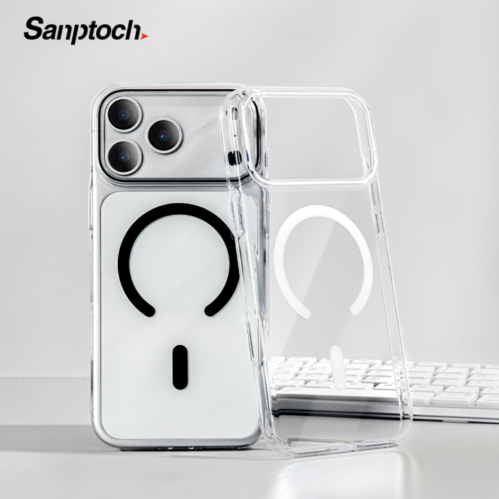 Sanptoch For Magsafe Crystal Clear Phone Case For iPhone 17 16 15 14 ...