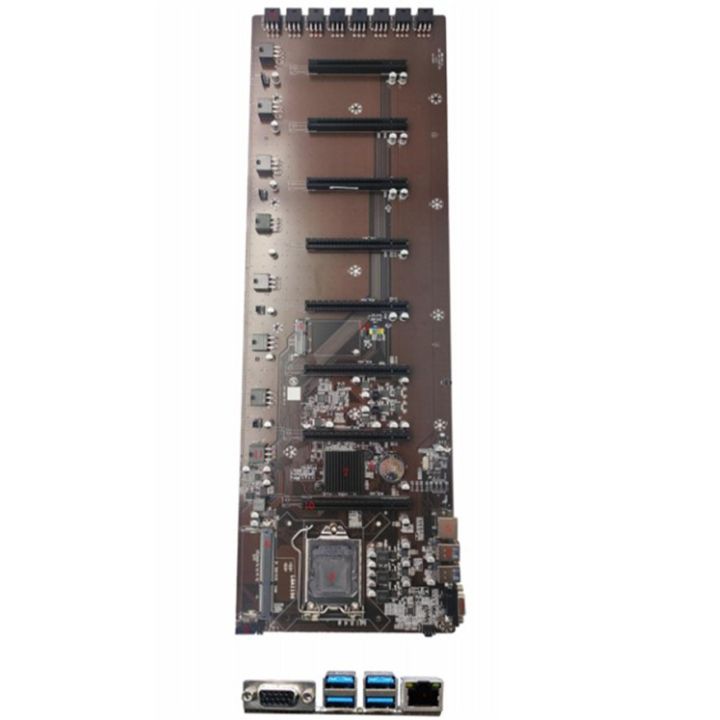 WLLW B85 ETH Miner Motherboard For CPU Set 8 Video Card Slot 16X PCIE ...