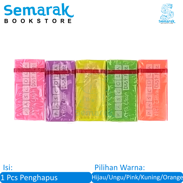 Pascola Colorful Eraser Penghapus Pensil Lucu Warna Warni - Ungu / Pink ...