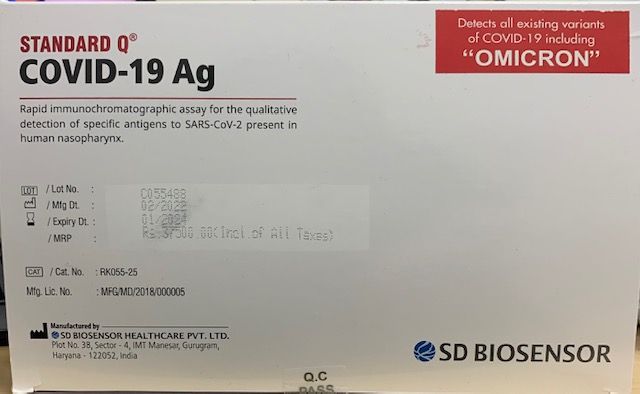 "Accuracy Tested" SD BIOSENSOR Standard Q Covid-19 AG Home Test Antigen ...