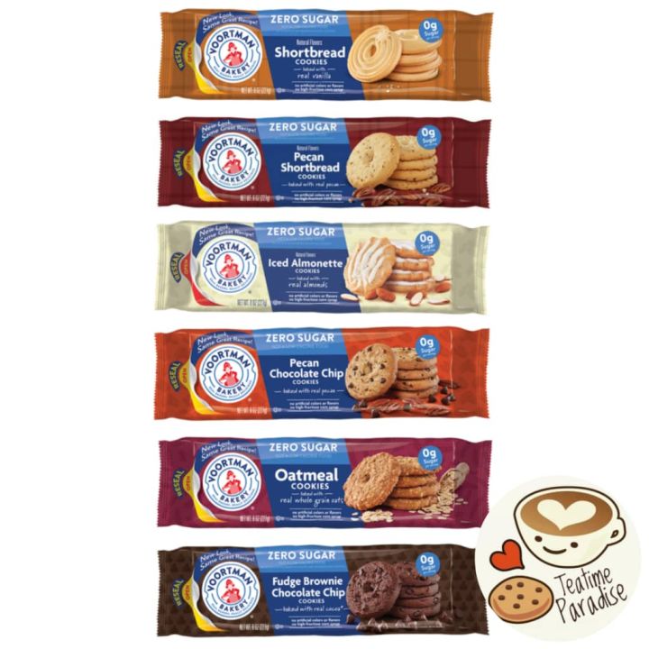 Voortman Zero Sugar Cookies 227g (Shortbread/Pecan Shortbread/Iced ...