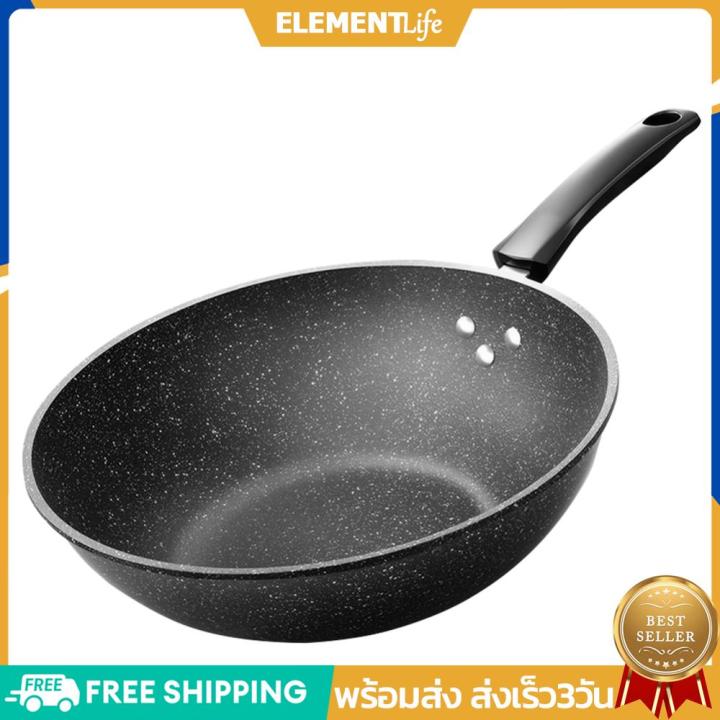 Medical Stone Non Stick Pan Lightweight Multifunctional Wok Pan Deep ...