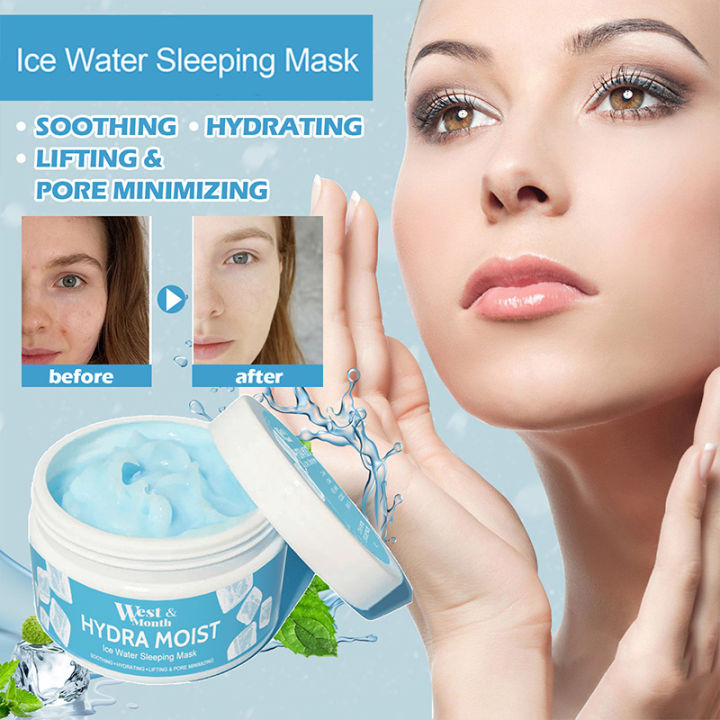 Facial Mask Hydra Moist Ice Water Sleeping Facial Mask Whitening ...