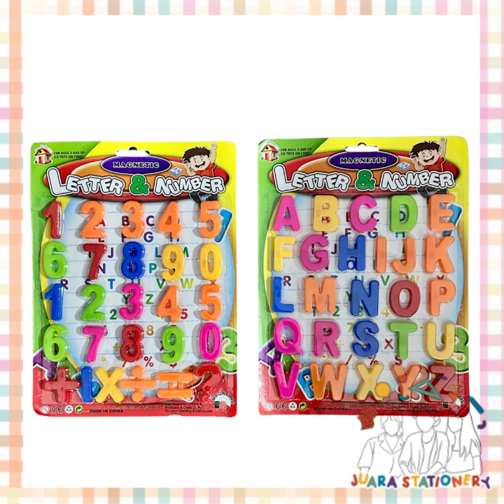 Mainan Huruf dan Angka Ukuran Kecil / Magnet Edukasi Huruf Angka Mainan ...