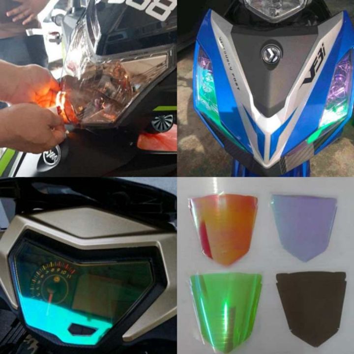 SYM VF3i STICKER TINTED ( 1 SET) METER, HEADLAMP, SIGNAL DAN LAMPU ...