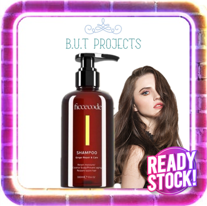 [100% IMPORT] FicceCode 天然生姜洗发水 Organic Ginger Hair Shampoo 300ml (Made ...