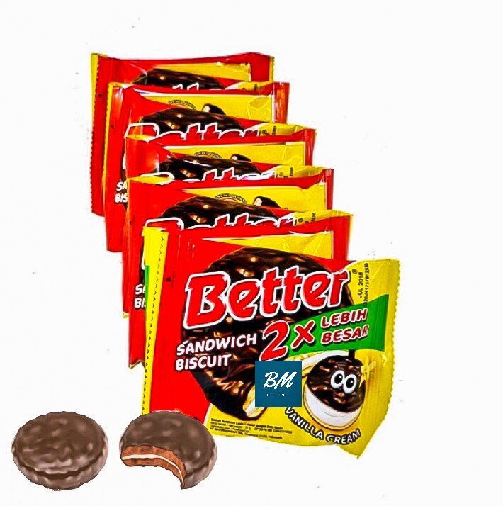 4 Pcs - Better Sandwich Coklat Wafer 22g / Wafer Tango Kaleng | Lazada ...