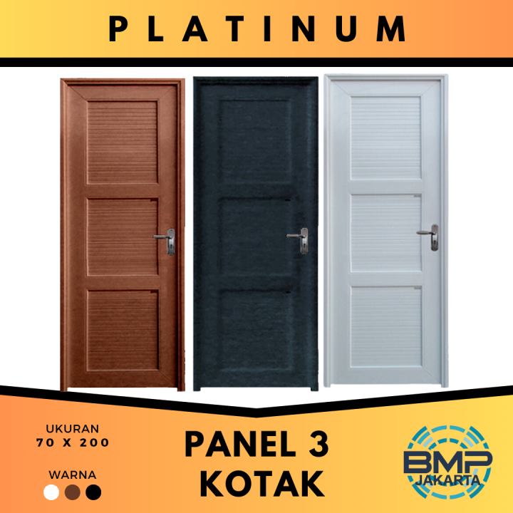 Pintu PVC Platinum 70x200 Minimalis 3 Kotak | Lazada Indonesia