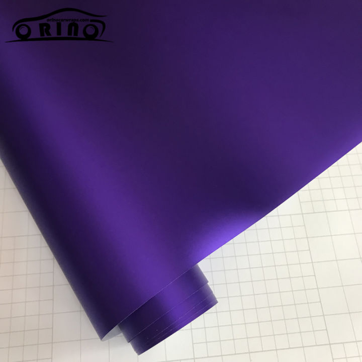 [TXLP] Purple Matte Metallic Vinyl Car Wrap Foil With Air Bubble Satin ...