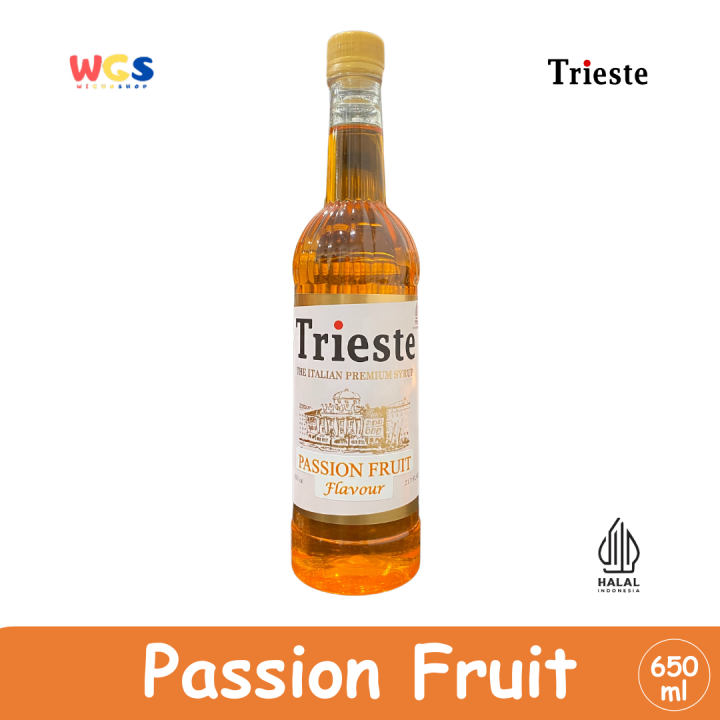 Trieste Passion Fruit Flavour Syrup Premium 650ml – Sirup Markisa HALAL ...